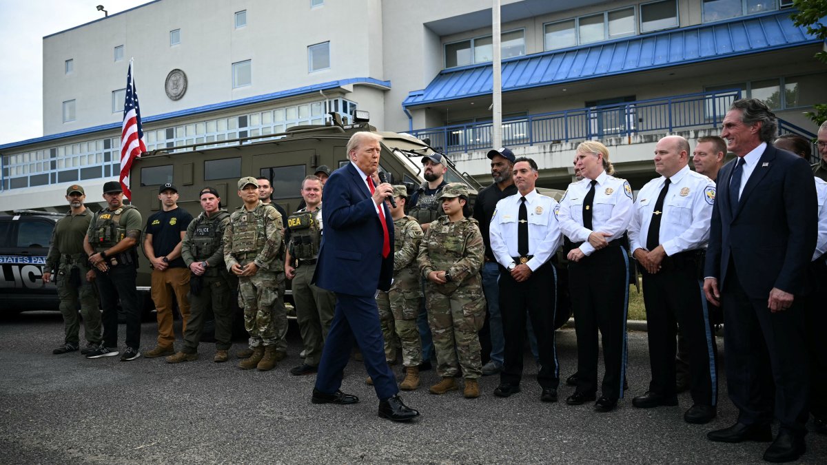 Trump thanks National Guard, police for patrolling DC – NBC Los Angeles