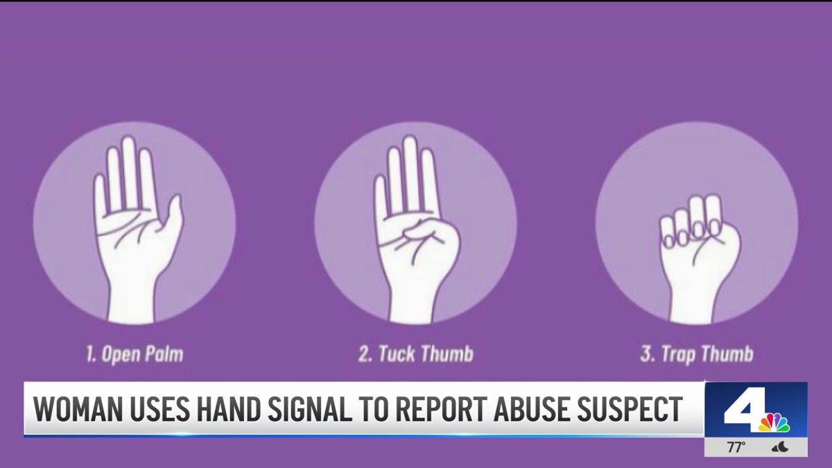 Woman uses hand signal to report abuse suspect, Alhambra police say ...