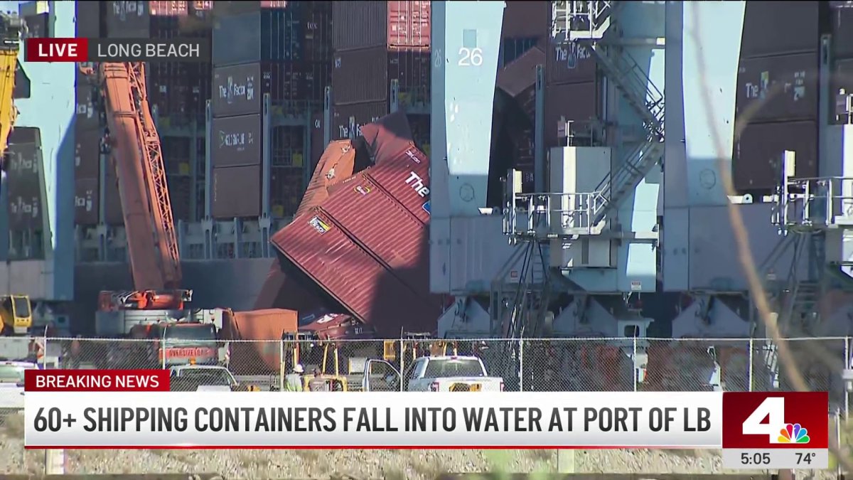 Cargo mess in Long Beach: Over 60 containers fall into ocean – NBC Los ...