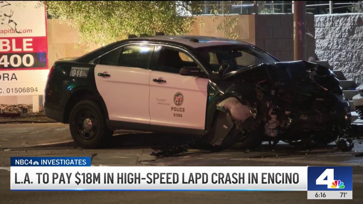 City of LA to pay $18M to 2 men injured in high-speed LAPD crash – NBC ...
