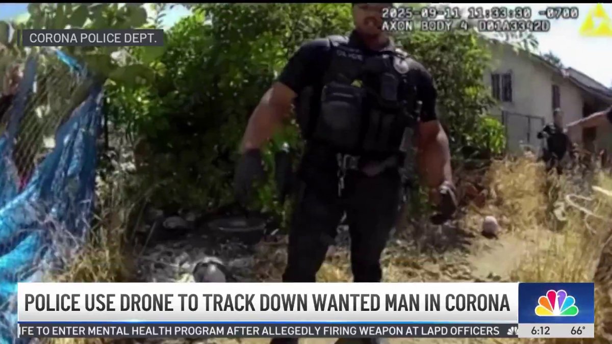 Police use drone to track down wanted man – NBC Los Angeles
