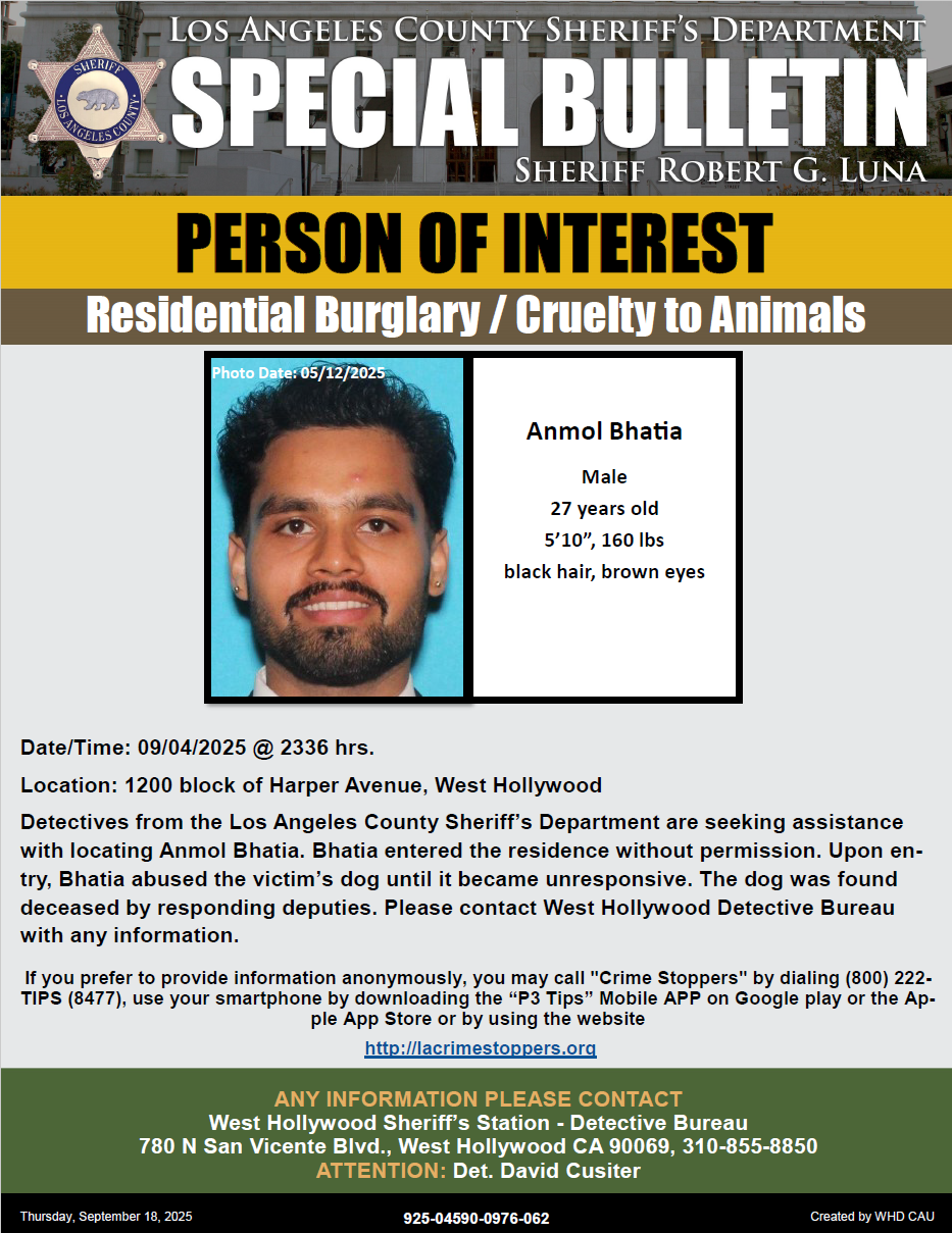 Man burglarizes West Hollywood home, kills pet dog – NBC Los Angeles