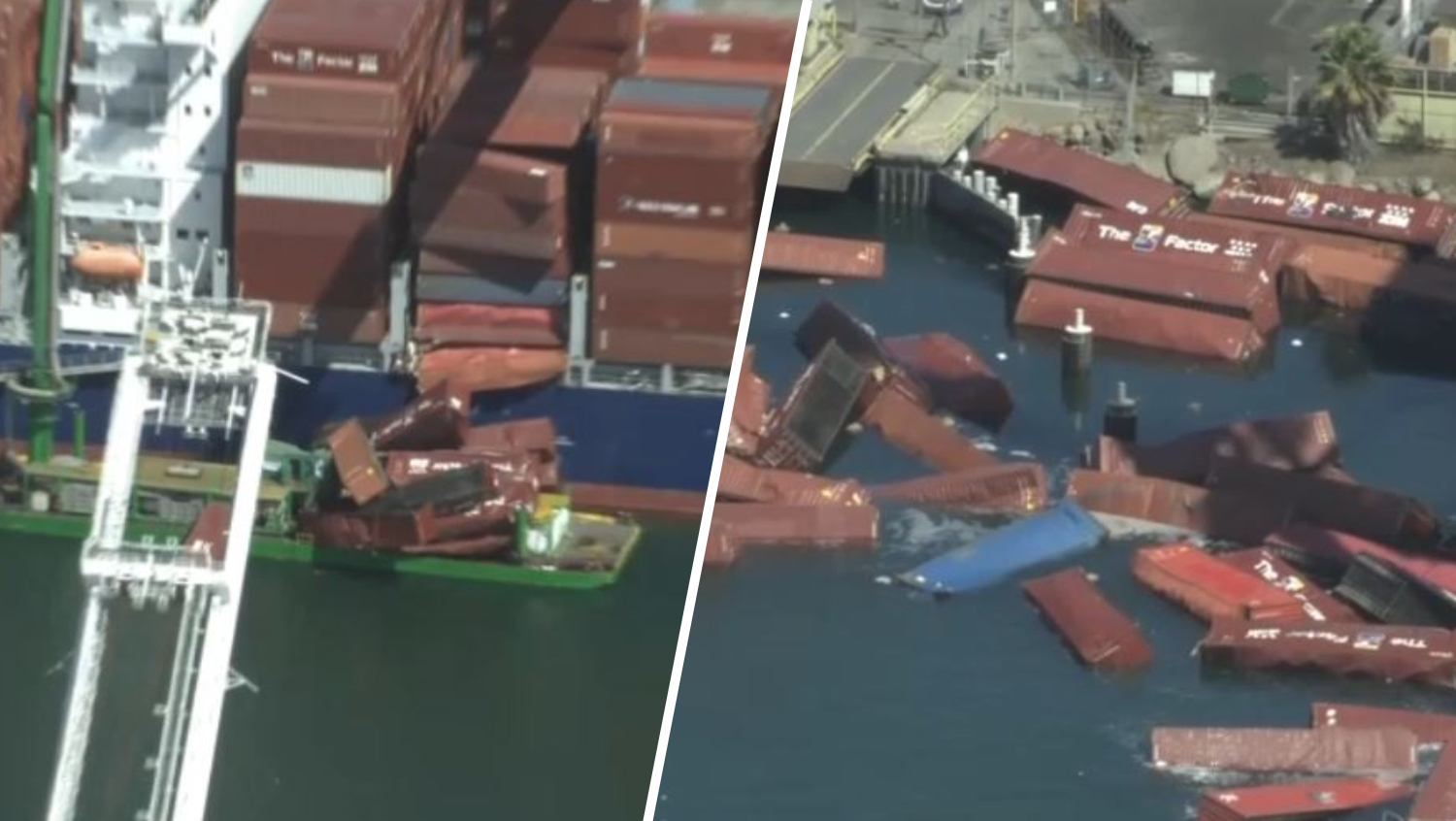 Crews work to recover containers that fell off ship in Long Beach – NBC ...