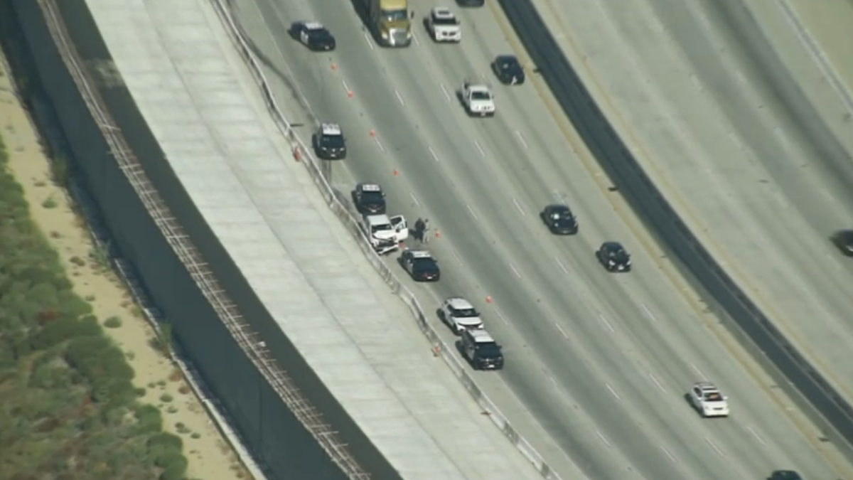 Stolen pickup pursuit ends in crash on 5 Freeway north of LA – NBC Los Angeles