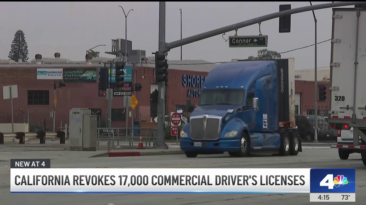 17,000 California commercial driver’s licenses revoked – NBC Los Angeles