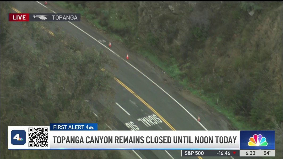 Stretch of Topanga Canyon closed due to storm – NBC Los Angeles