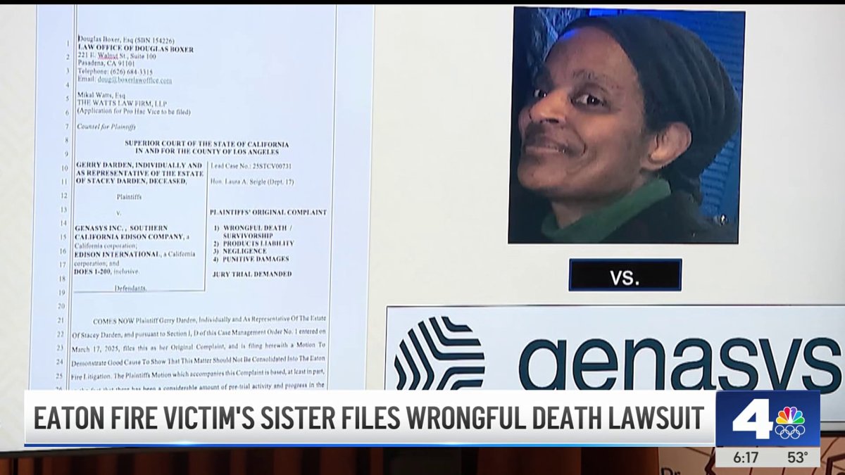 Eaton Fire victim’s sister files wrongful death lawsuit – NBC Los Angeles