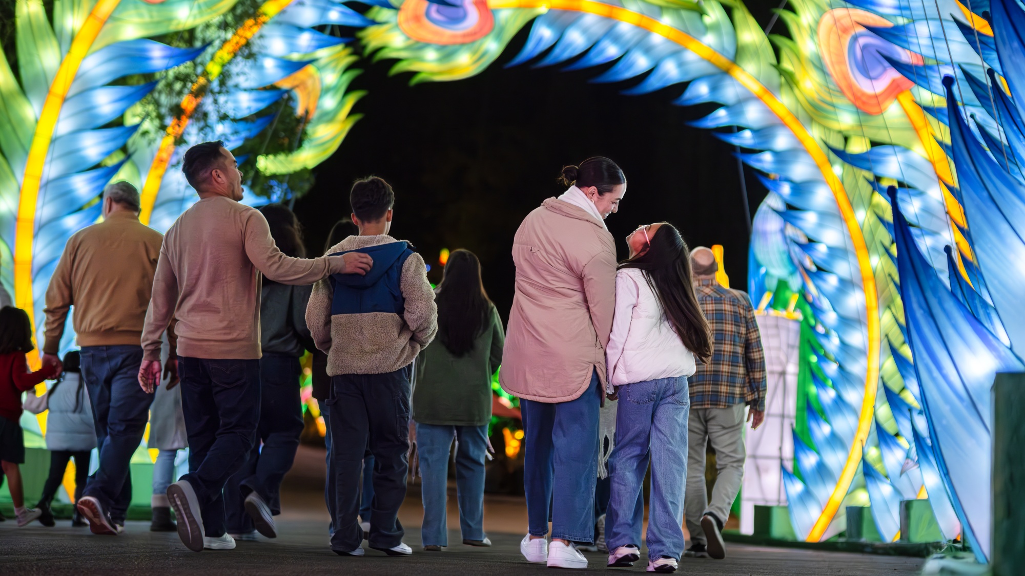 Animal-shaped lanterns and holiday lights shimmer at LA Zoo’s ‘Animals ...