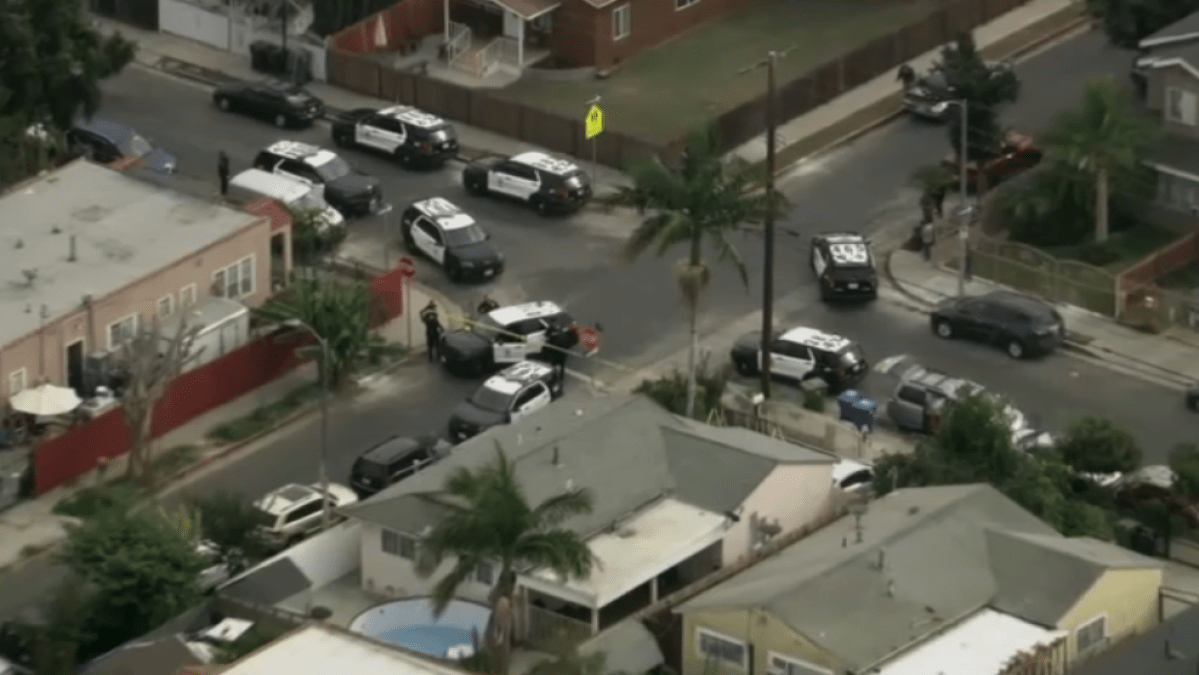 Man killed in Watts police shooting after swinging chain at drivers ...