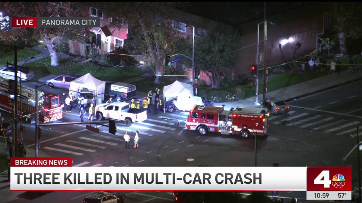 Three killed in multi-car crash in Panorama City – NBC Los Angeles