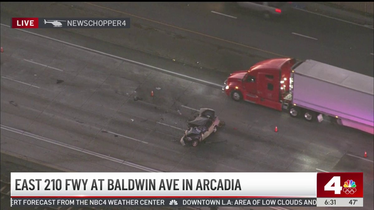 Fatal crash at East 210 Freeway in Arcadia – NBC Los Angeles