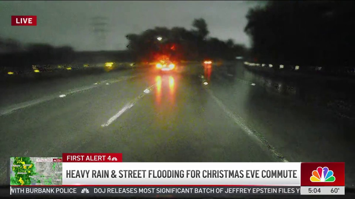 Heavy rain and street flooding for Christmas Eve commute – NBC Los Angeles