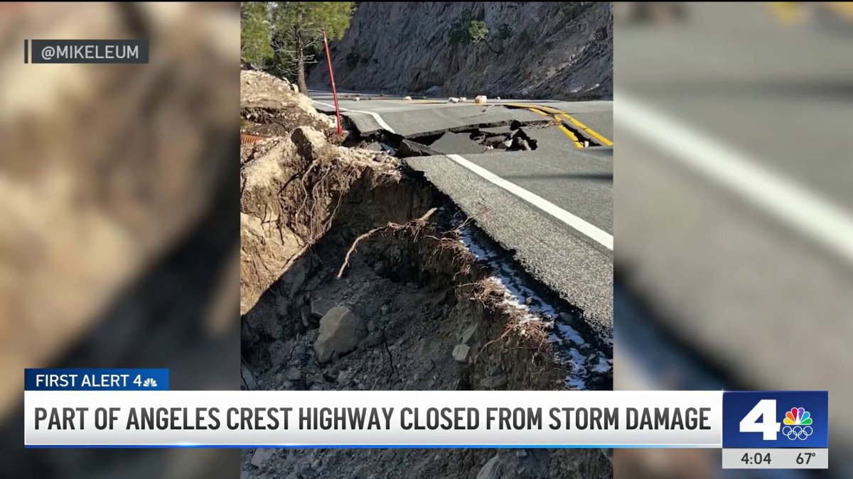Parts of Angeles Crest Highway damaged in storm – NBC Los Angeles