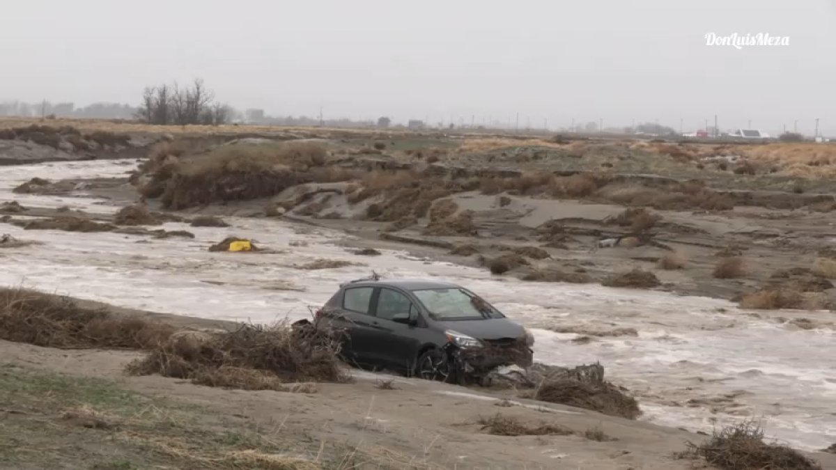 Body found inside partially submerged car in Lancaster – NBC Los Angeles