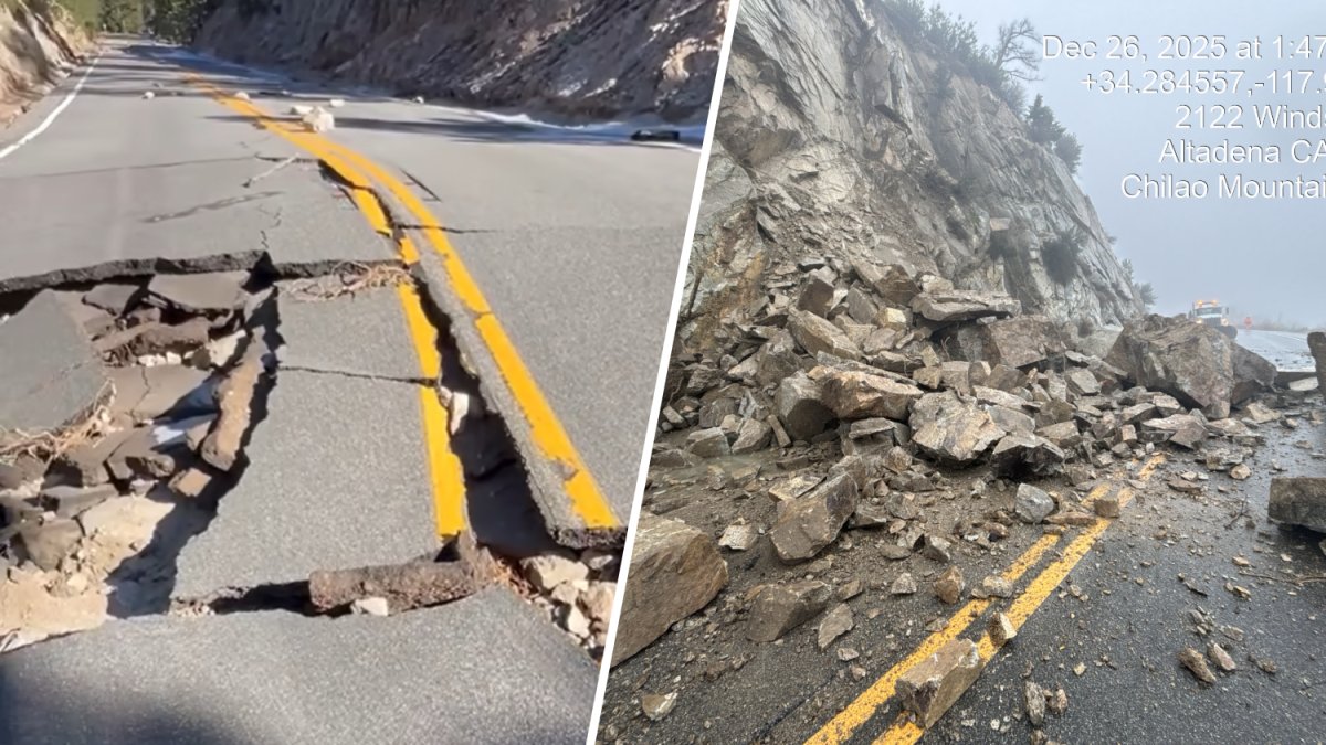 Stretch of Angeles Crest Highway damaged in holiday storm – NBC Los Angeles