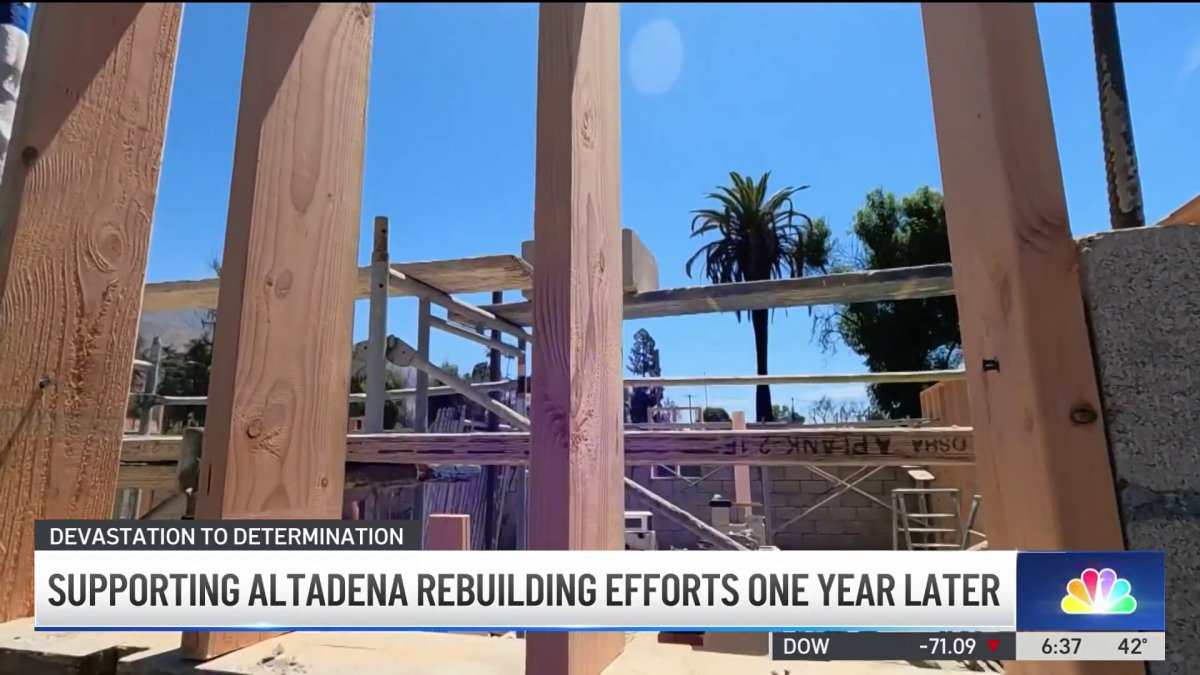 Supporting Altadena rebuilding efforts one year later – NBC Los Angeles