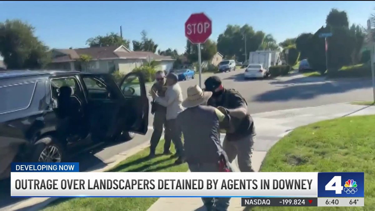 Outrage over landscapers detained by agents in Downey – NBC Los Angeles