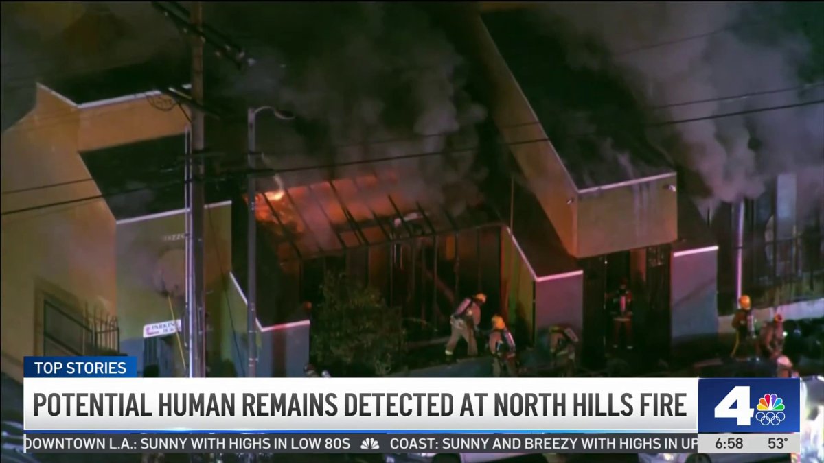 Potential human remains detected at North Hills fire – NBC Los Angeles