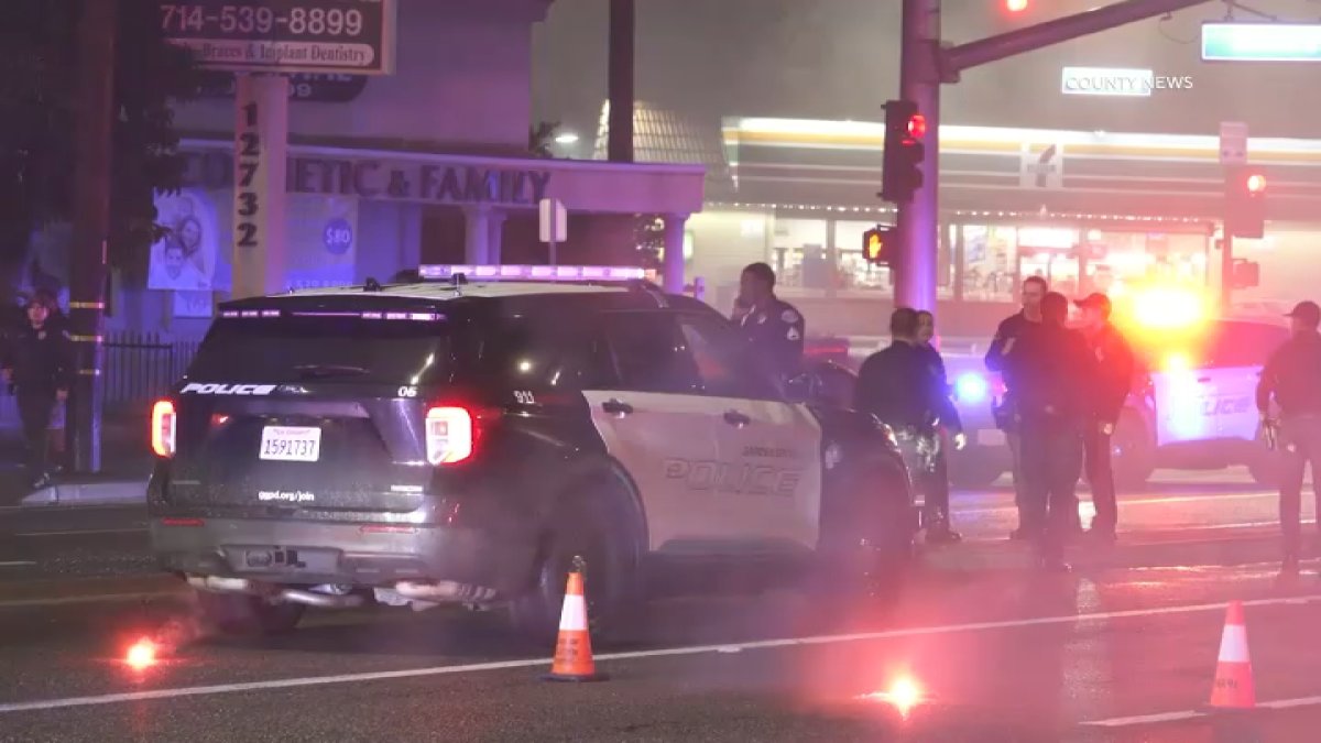Garden Grove officer hit by car while chasing armed man – NBC Los Angeles