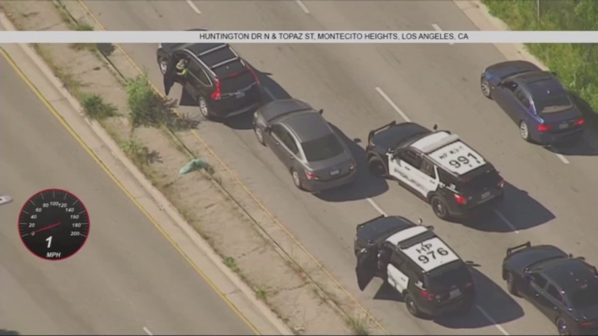Driver strikes back of SUV at end of LA pursuit – NBC Los Angeles