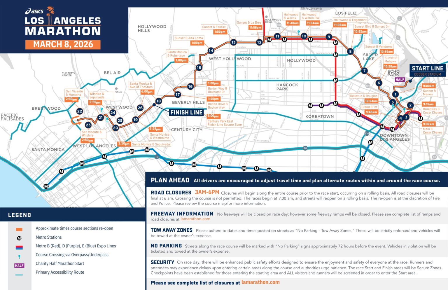 Road closures for 2026 Los Angeles Marathon – NBC Los Angeles
