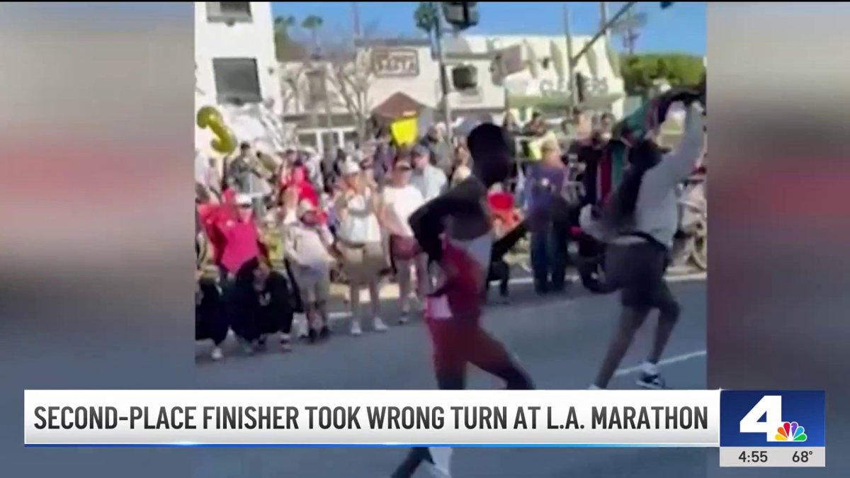 Second-place runner took wrong turn at LA Marathon – NBC Los Angeles