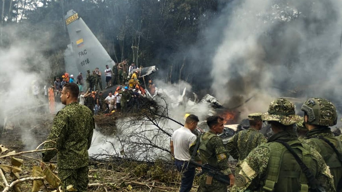 At least 66 killed in military plane crash in Colombia – NBC Los Angeles