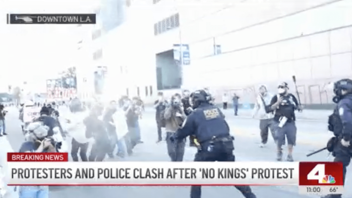 Demonstrators take over downtown LA after ‘No Kings’ protest – NBC Los ...