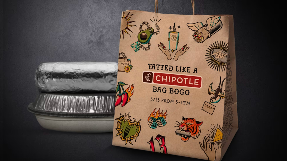 Chipotle offers BOGO deal today if you’re ‘tatted like a Chipotle bag ...