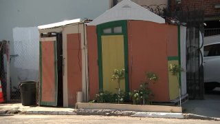Homeless man builds, sells little wooden houses for $150 – NBC Los Angeles