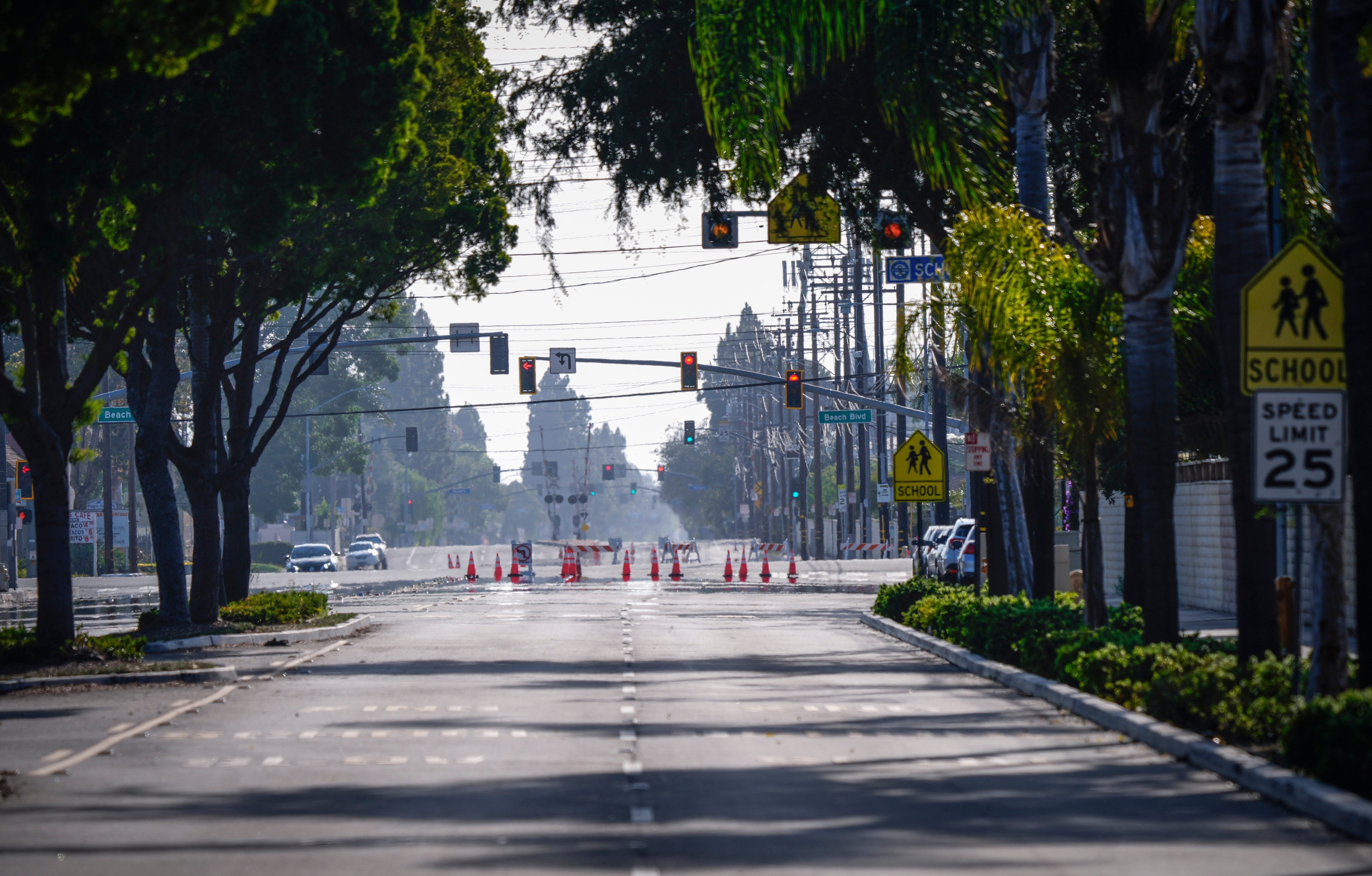 Images From The Garden Grove Chemical Tank Emergency Evacuations Nbc