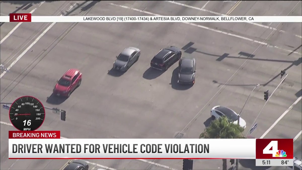 Pursuit suspect ditches car at a motel in Bellflower – NBC Los Angeles